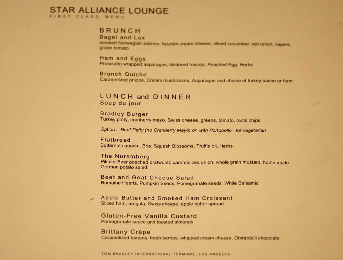 Review: Star Alliance first class lounge, Los Angeles LAX - Executive ...