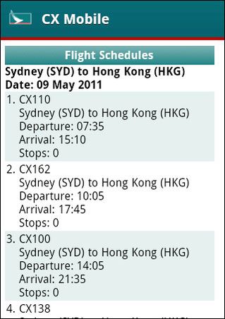 Cathay Pacific releases "CX Mobile" Android app - Executive Traveller