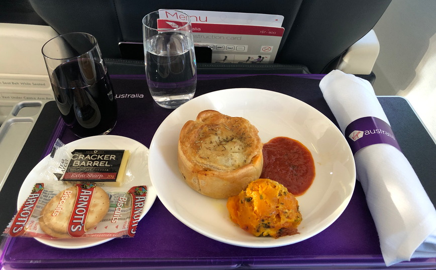 Review: Virgin Australia's new business class menu, meals [review ...